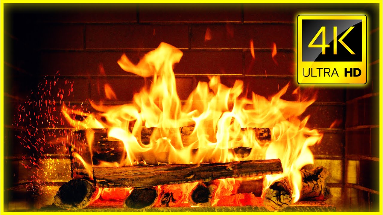 🔥 Crackling Wood in Fireplace 🔥 Cozy Fireplace Burning 4K ULTRA HD ...