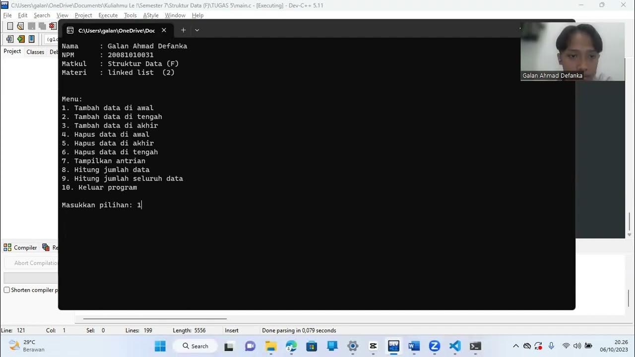 Struktur Data (F) - Tugas Linked List 2 - YouTube
