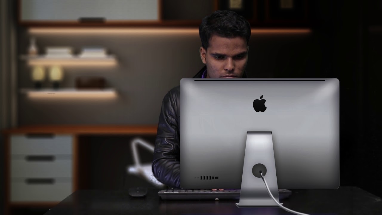 men work on imac desktop free footage - YouTube