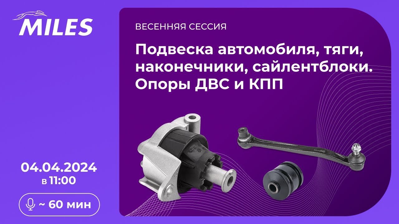 Подвеска автомобиля, тяги, наконечники, сайлентблоки. Опоры ДВС и КПП ...