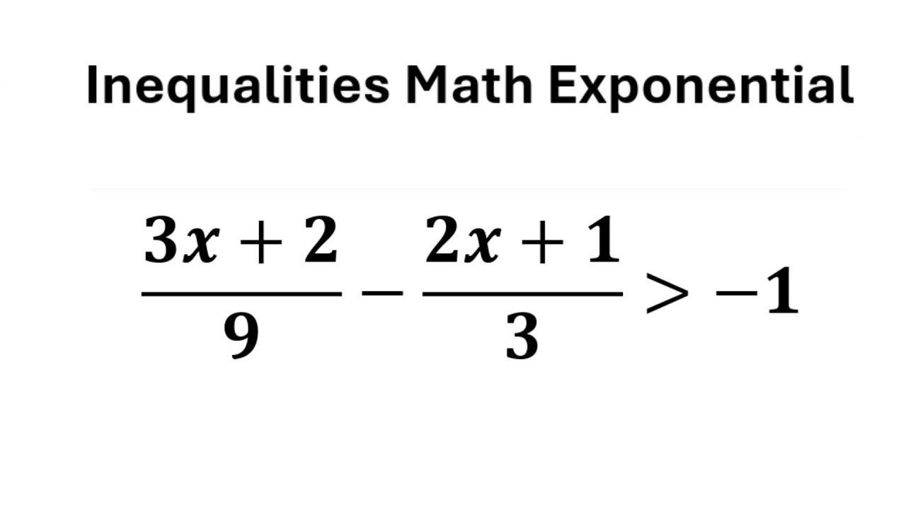 How to Solve a Inequality Math | Math Inequality Problem? - YouTube
