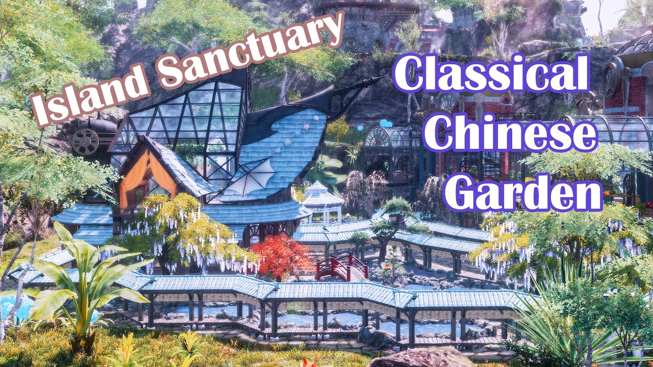 [FFXIV island] 『Classical Chinese Garden』Elegant Island, Waterside ...