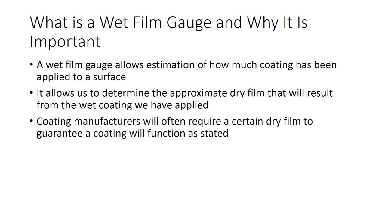 How to Use A Wet Film Gauge - YouTube