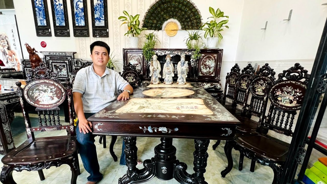 Cổ Nghệ Việt 11/3 chào giá tốt Bộ Bàn Ăn Louis, Tủ Chè, Tranh Gỗ, Gốm ...