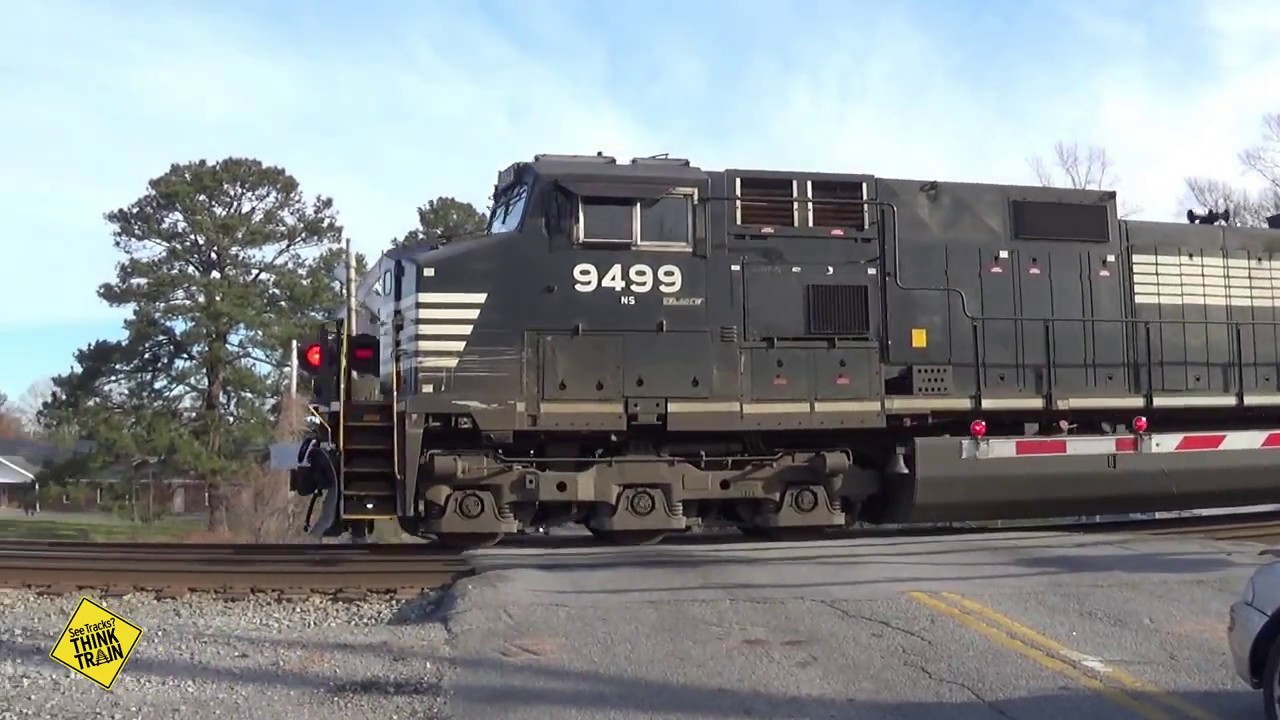 NS 9499 (GE C44-9W) leads NS 29G - YouTube