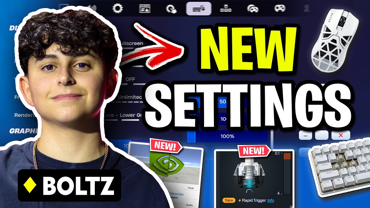 Boltz Reveals NEW Settings Fortnite Chapter 6! (UPDATED 2025) - YouTube
