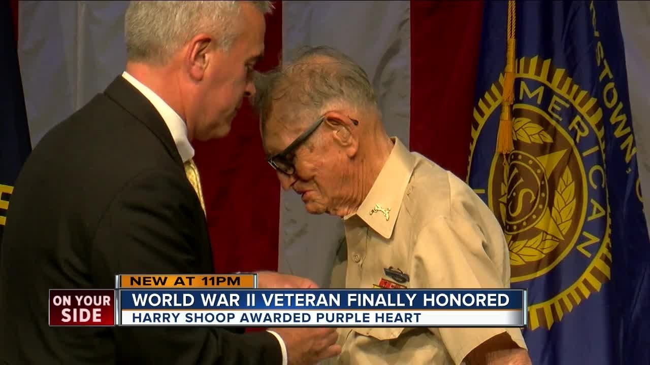 Veteran receives Purple Heart 72 years after his service in World War ...