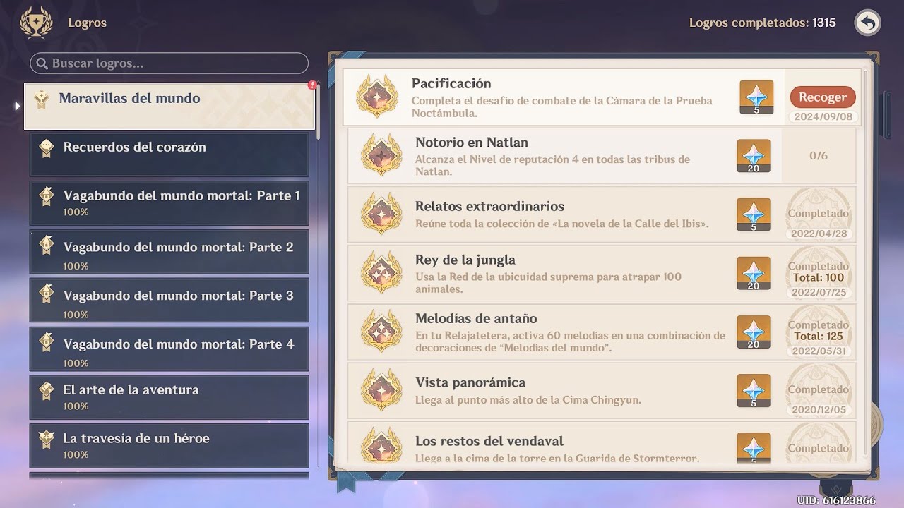 Logro Pacificación, Genshin Impact 5.0 - YouTube