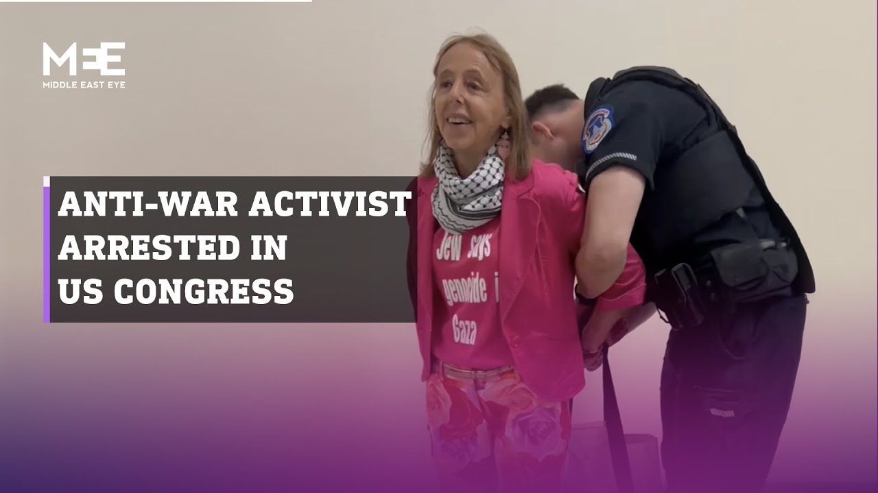 Anti-war activist arrested inside US Congress - YouTube