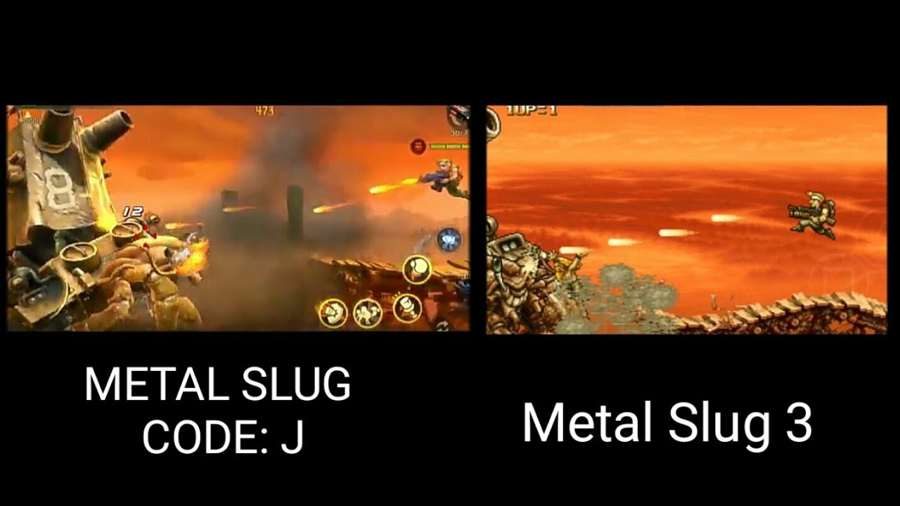 Metal Slug Code J Comparison Gameplay Metal Slug 1 2 3 - YouTube