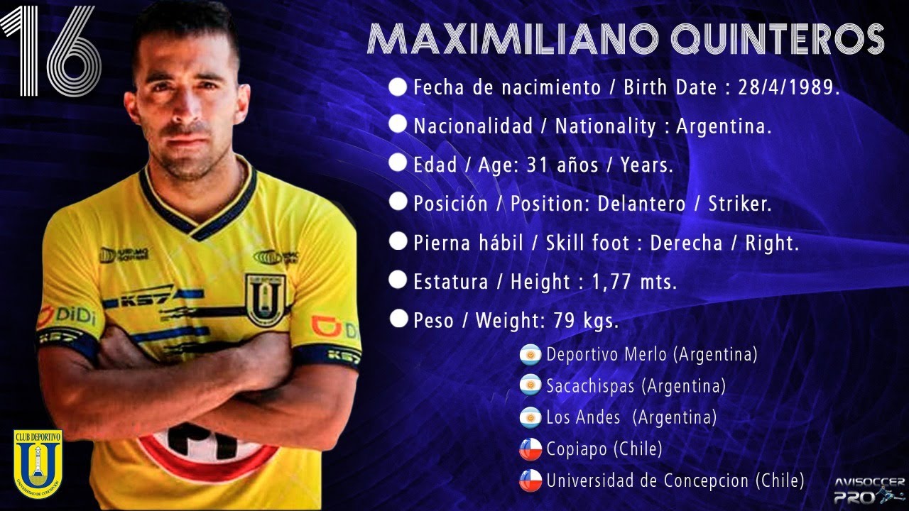 Maximiliano Quinteros #16 // Delantero - Striker // Universidad de Concepcion 2020 - YouTube