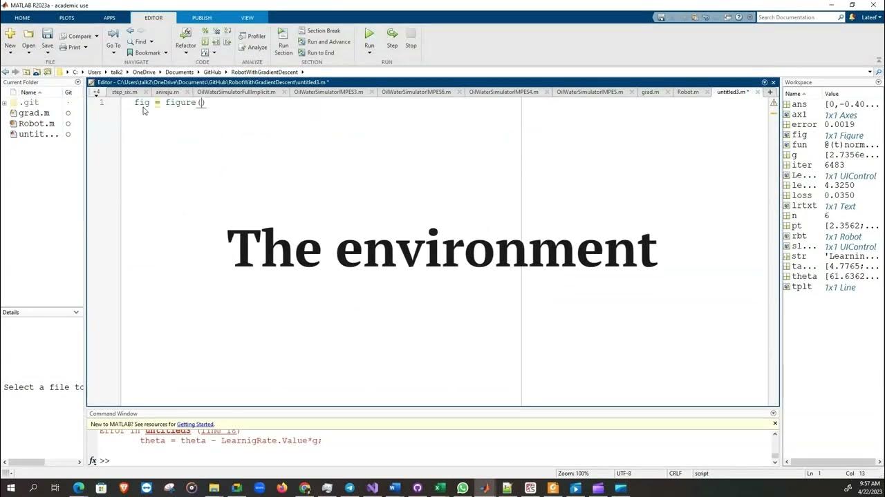 Robot Control Using Gradient Descent Algorithm - YouTube