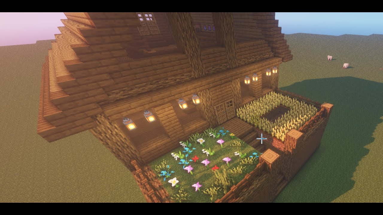 Large oak and spruce house tutorial....I guess - YouTube