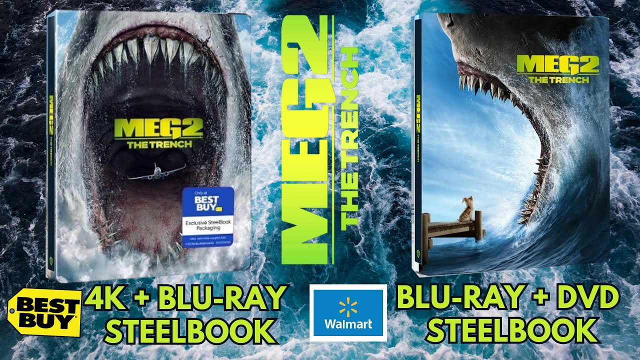Meg 2: The Trench Best Buy Exclusive 4K + Blu-ray Steelbook | Walmart ...