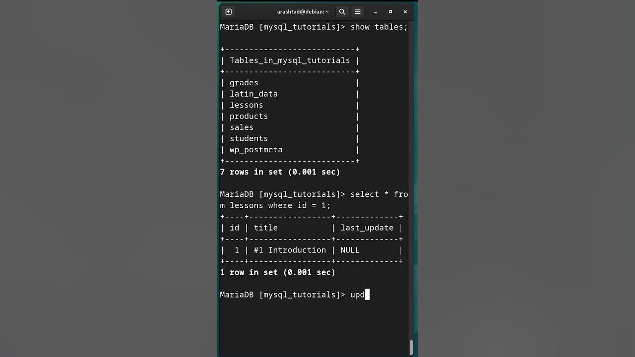 How to Update Records in MySQL #mysql #mariadb #database #coding - YouTube
