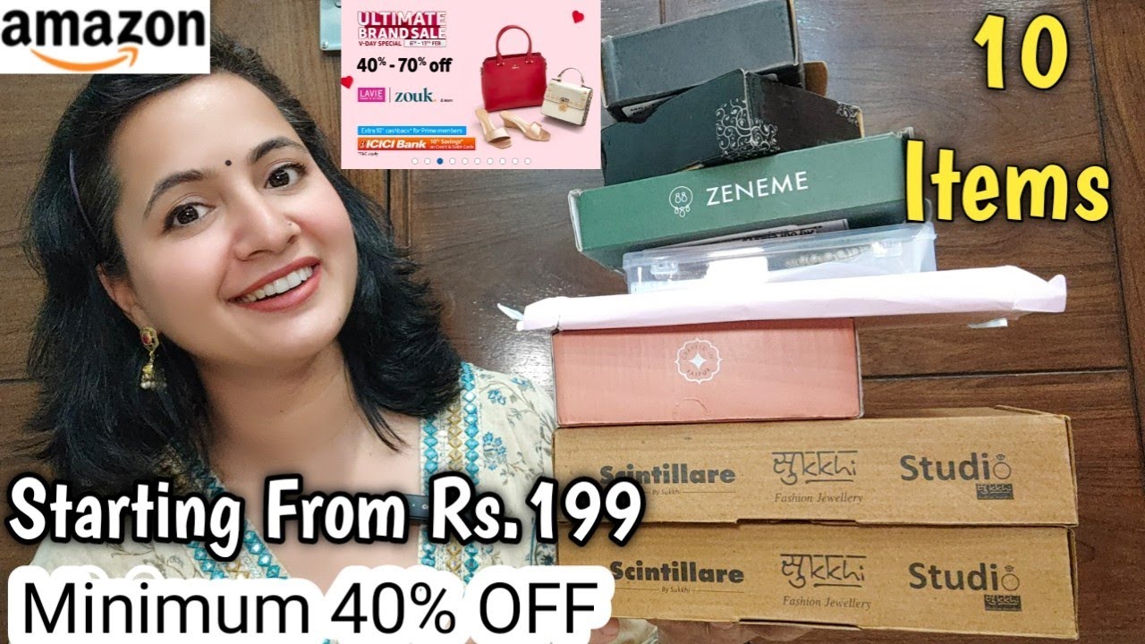 Amazon Jewellery Haul Starting Rs.199 💕 | Amazon Ultimate Brand Sale ...