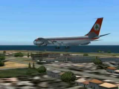 MEA B707-223 Takeoff-Landing Beirut Int Farton videos - YouTube