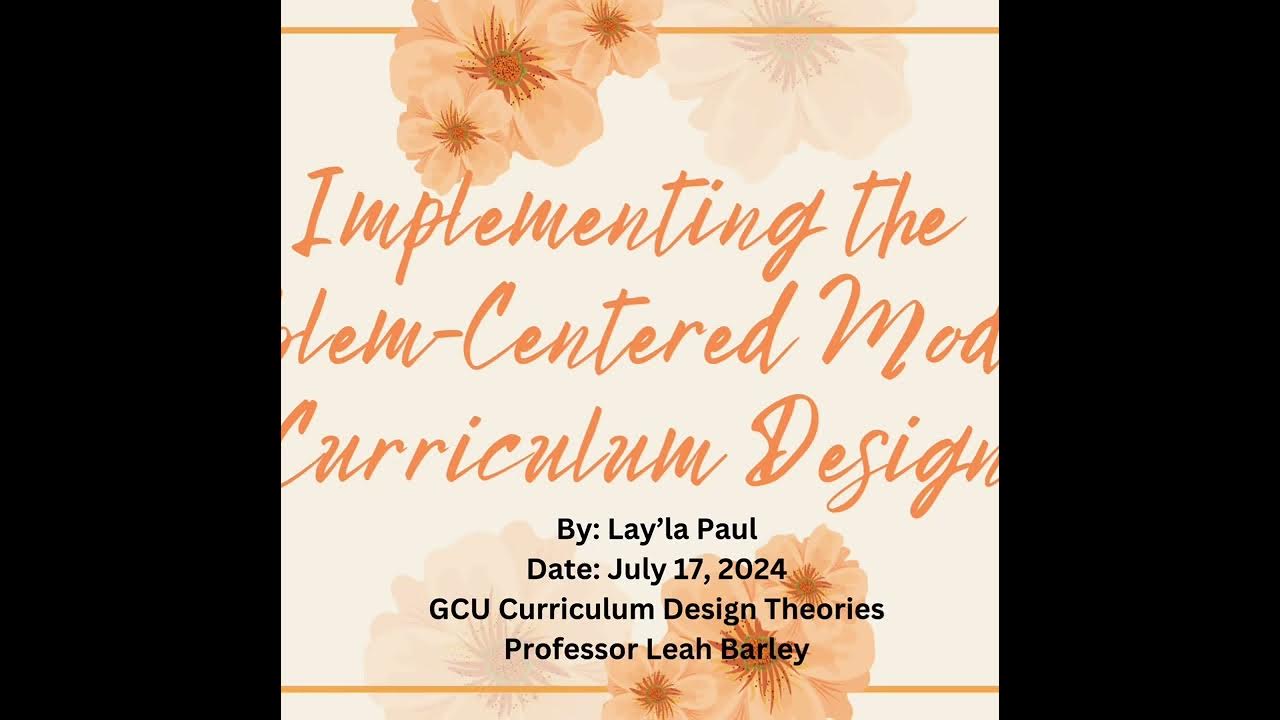 Implementing the Problem-Centered Model in Curriculum Design by Lay'la ...