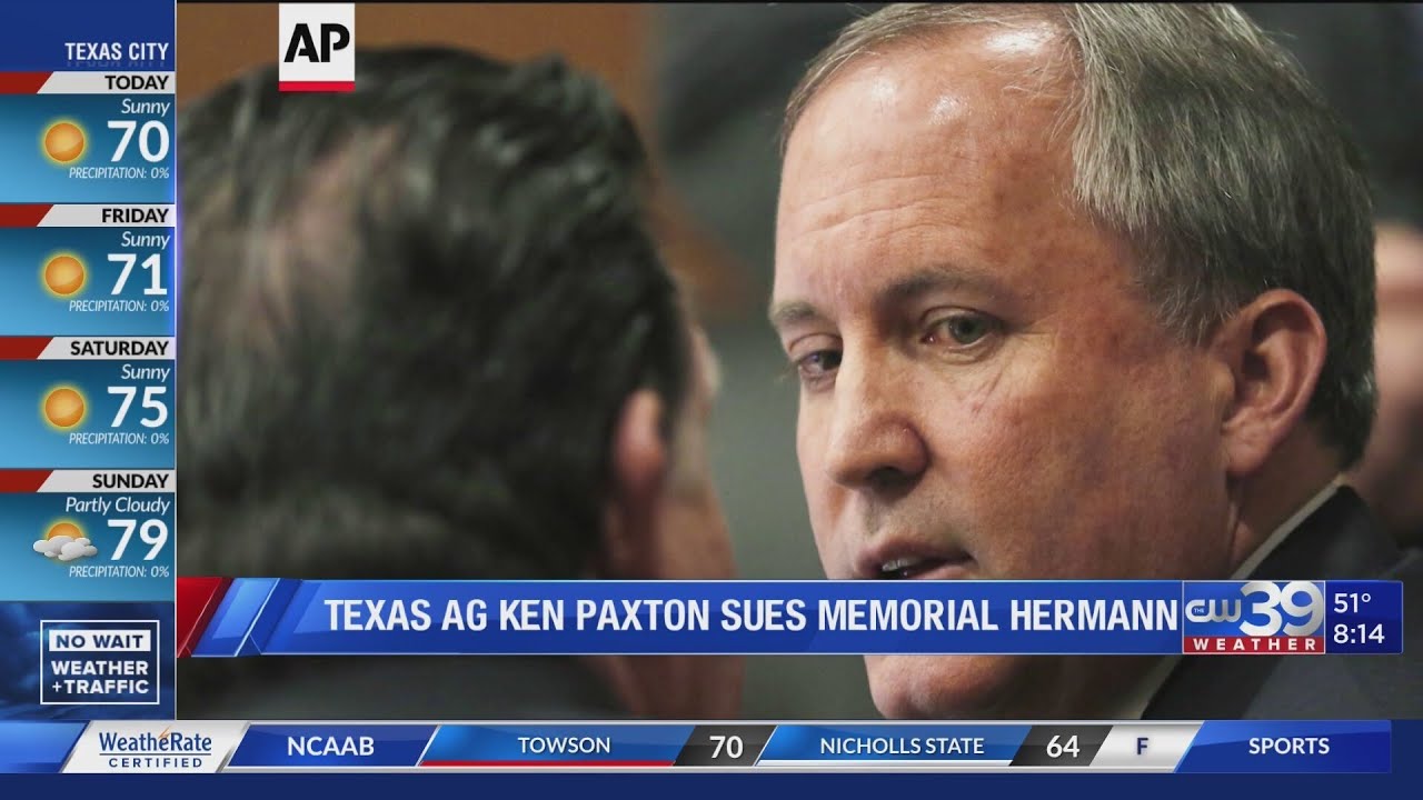 Texas AG Ken Paxton sues Memorial Hermann | CW39 HOUSTON - YouTube