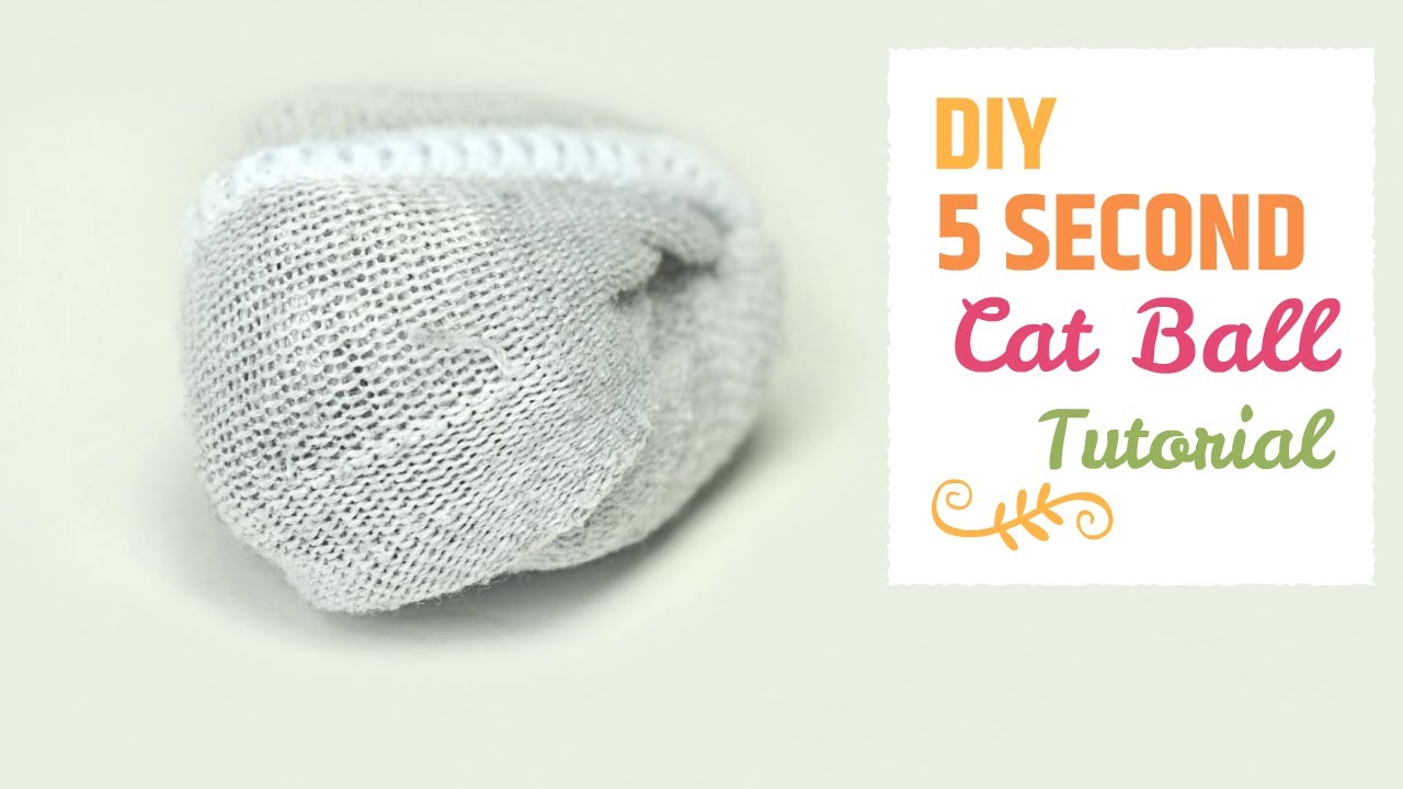 HOW TO MAKE A CAT TOY BALL FROM A LONESOME SOCK | CAT DIY - YouTube