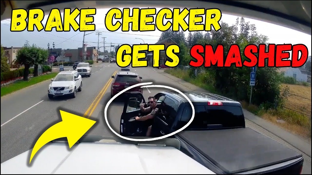 IDIOT LEARNS WHY HE SHOULDN'T CUT OFF A SEMI TRUCK. - YouTube