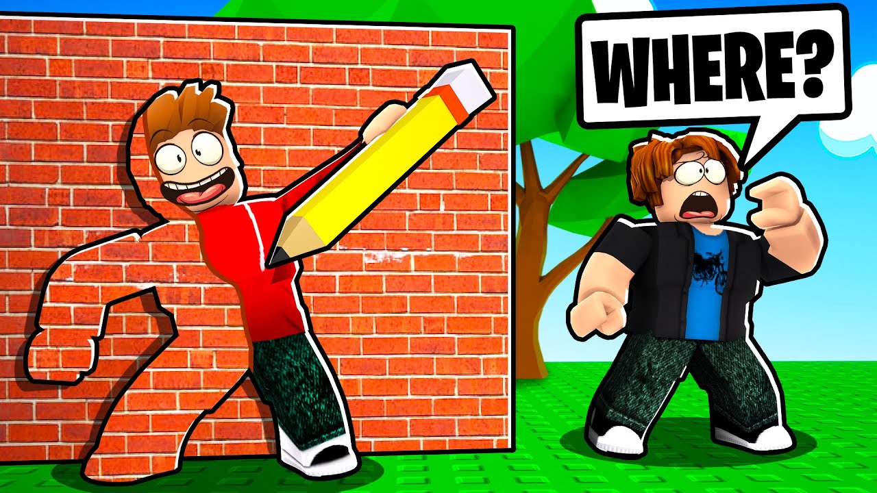 ROBLOX DRAW TO HIDE CHALLENGE WITH CHOP AND FROSTY - YouTube