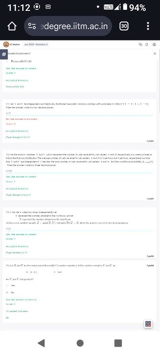 week 2 stats 2 IITM bs degree #graded assignment #solution - YouTube