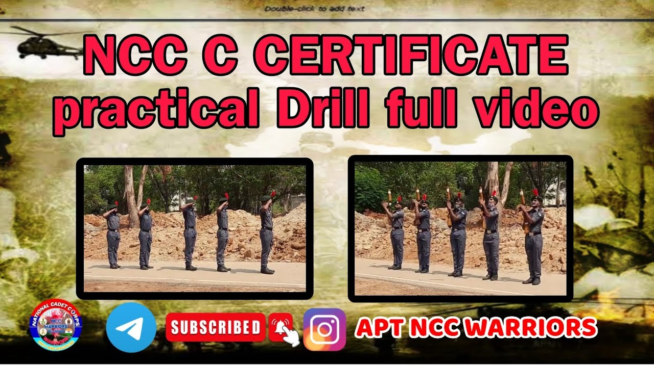 NCC | C CERTIFICATE PRACTICAL DRILL VIDEO by 11 Air CADETS Tirupati ...
