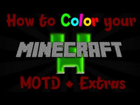 How to do Server properties Good and Color MOTD [1.7.9] - YouTube