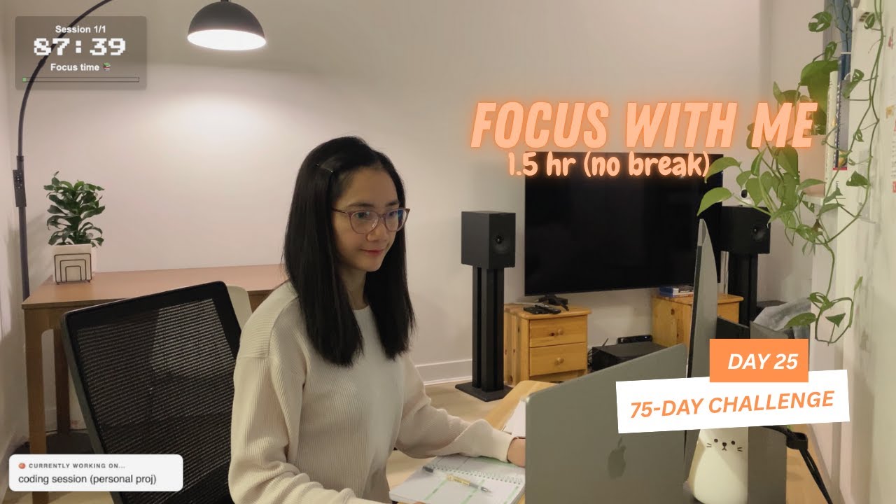 Study/Focus With Me Live | 90 mins | no break - YouTube