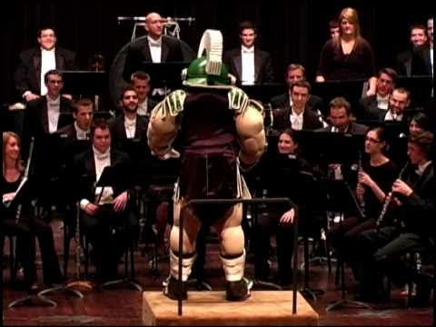 Sparty Conducts the MSU Fight Song - YouTube