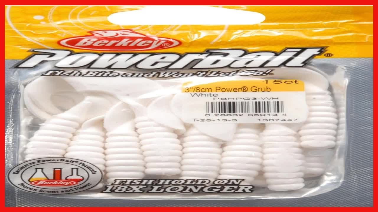 Berkley PowerBait Power Grubs White, 3" (15 Count) - YouTube
