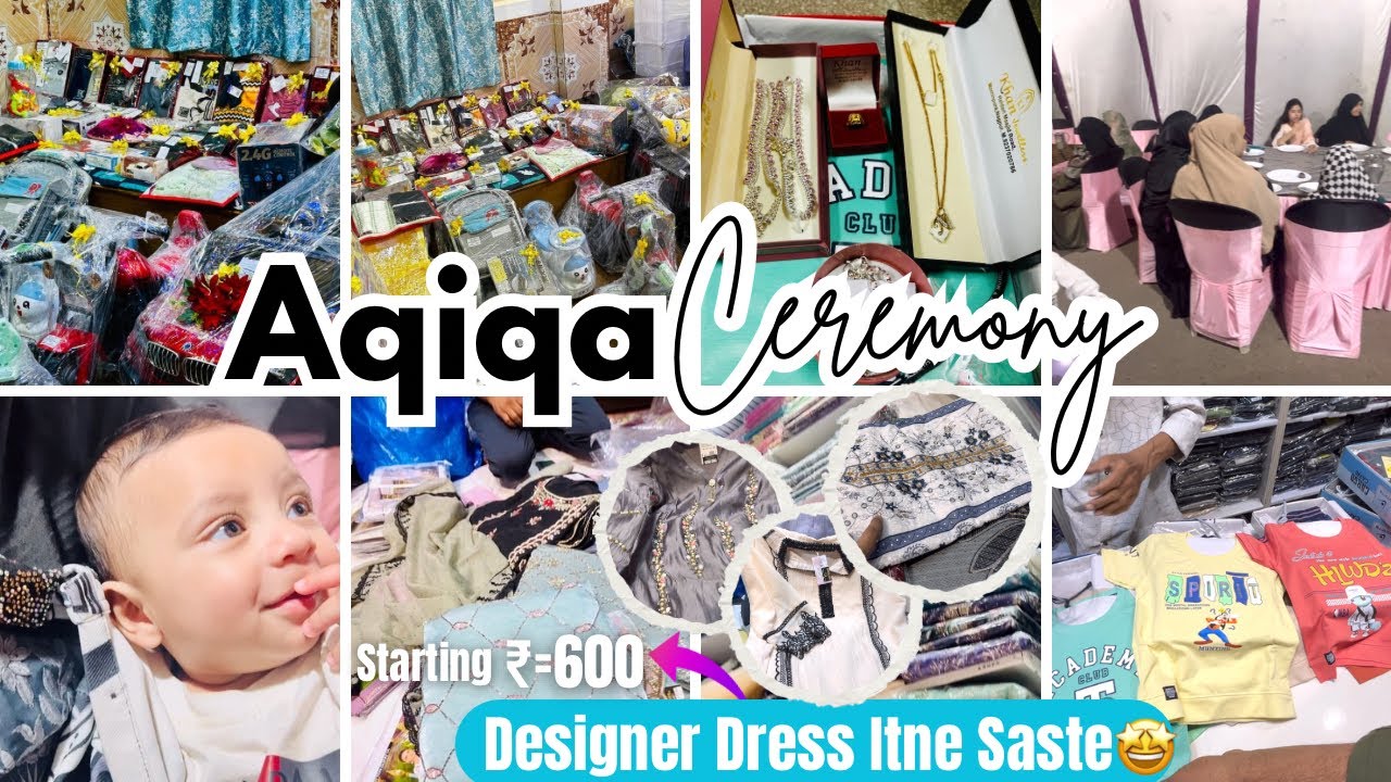 AQIQA CEREMONY || AQIQA Vlog || Designer Dress Itne Saste🤩 - YouTube