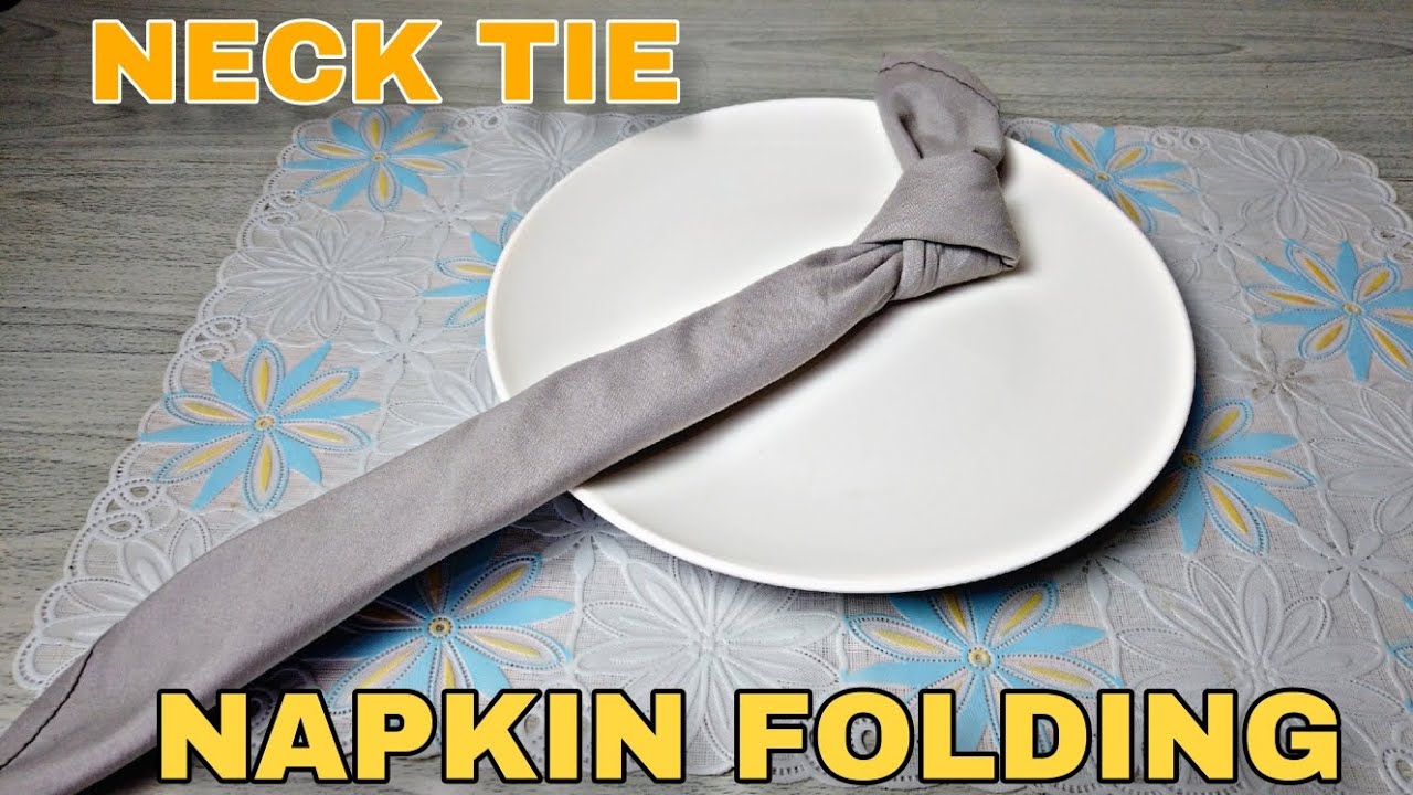 NECK TIE NAPKIN FOLDING DESIGN - YouTube
