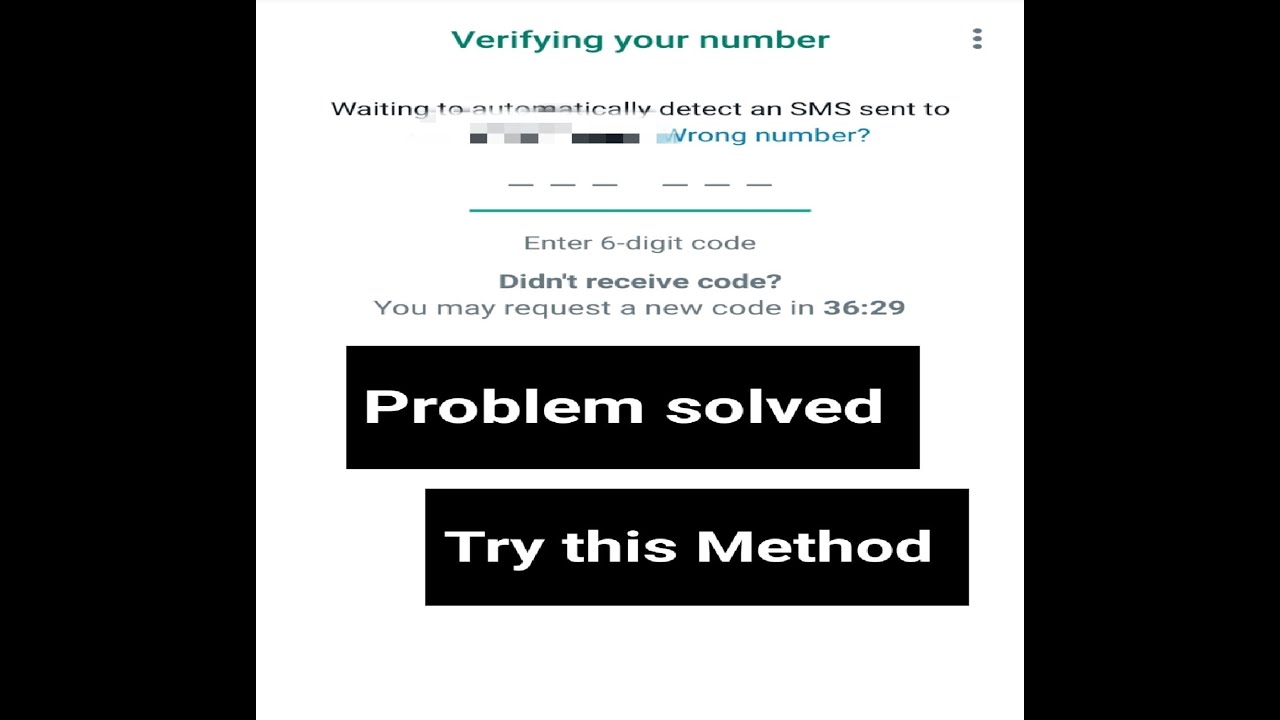 Whatsapp Verification Code and Call Me Problem in Android - YouTube