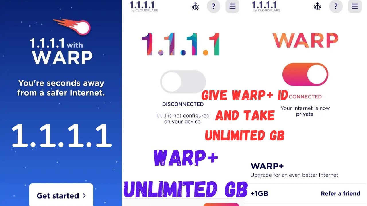 Need Unlimited GB on WARP+ ? Like & Comment your WARP ID. More SHARE ...