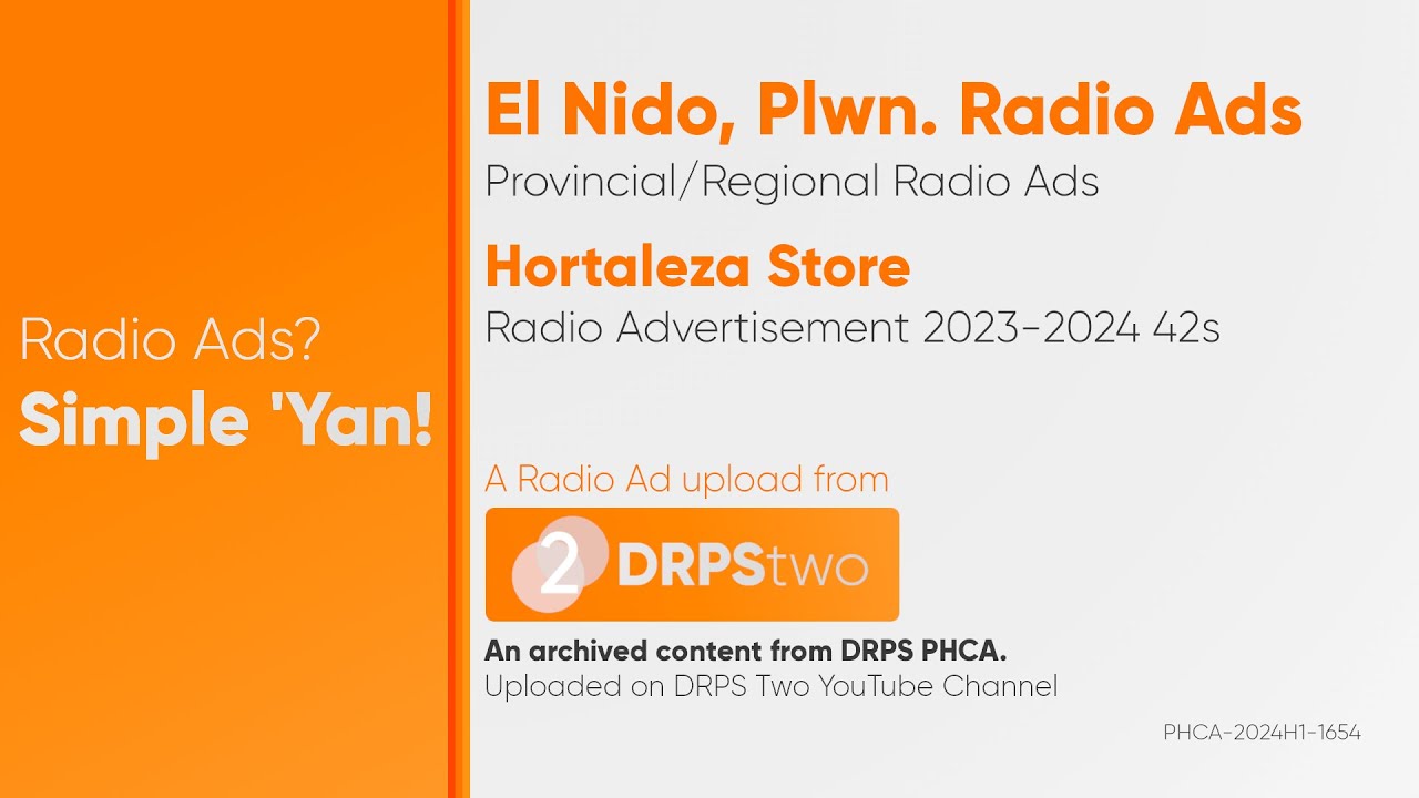 Hortaleza Store Radio Ad 2023-2024 42s (El Nido, Palawan) - YouTube
