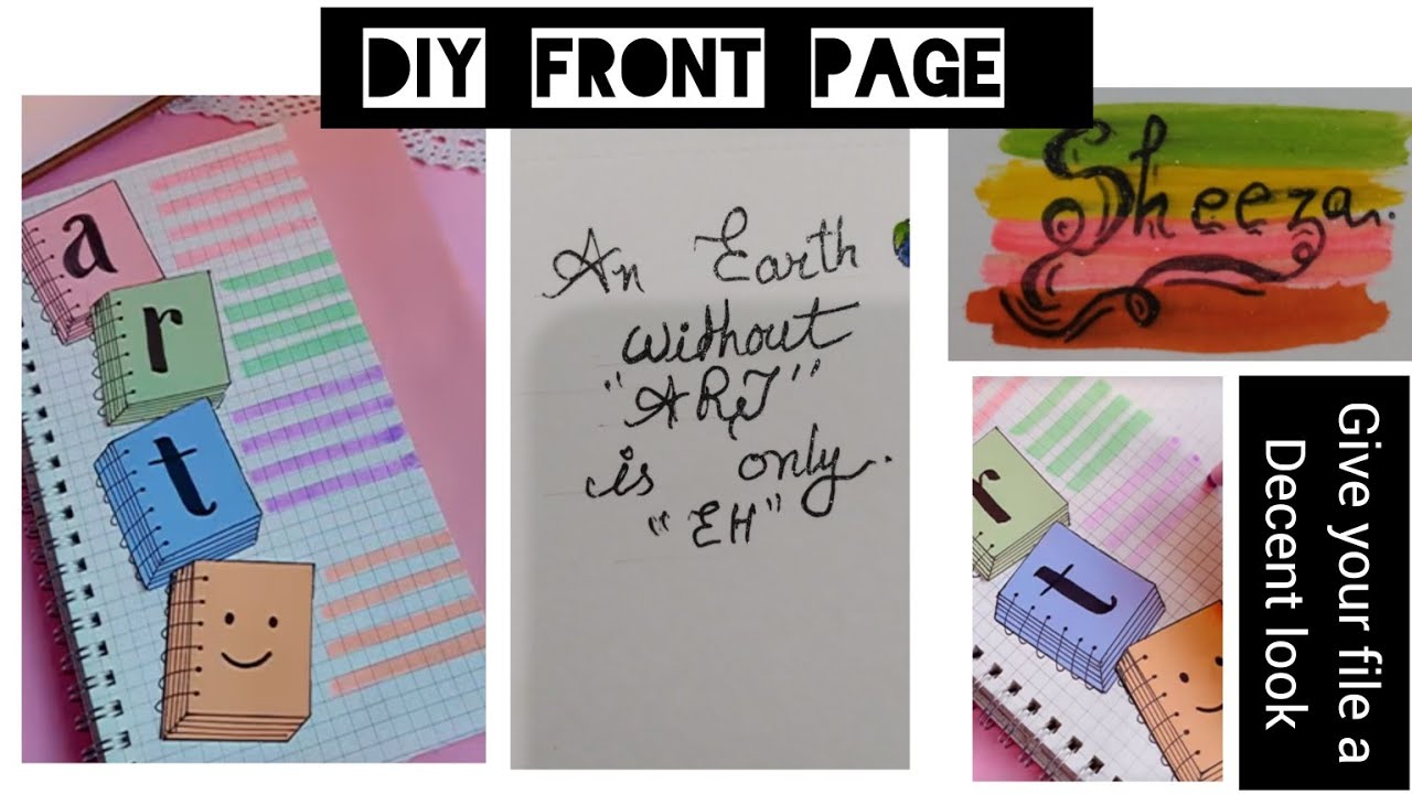 DIY Front page 📄#tutorial for #school#projects#file #simpleand#easy # ...