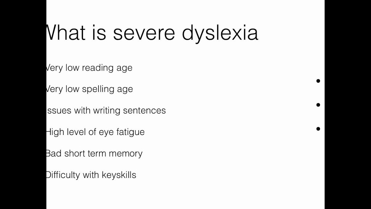 Severe Dyslexia - YouTube