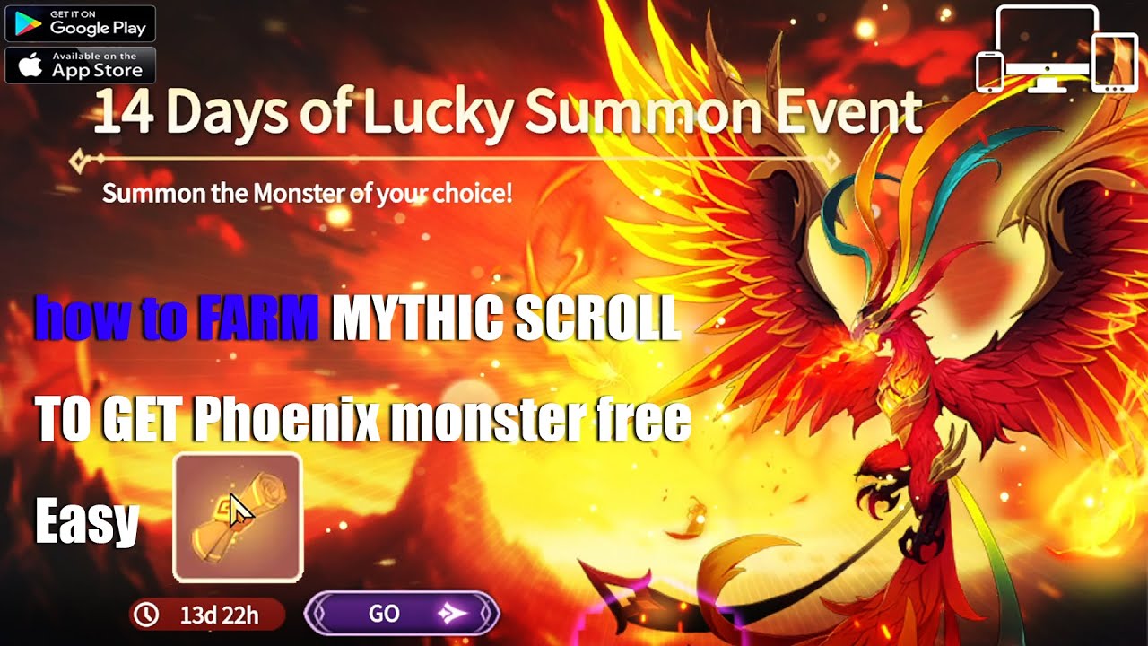 How to farm Mythics scroll to get Phoenix monster free : summoner war ...