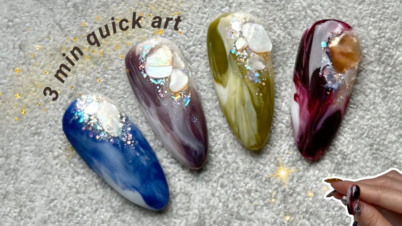 How to | 3 minutes quick nail art - YouTube