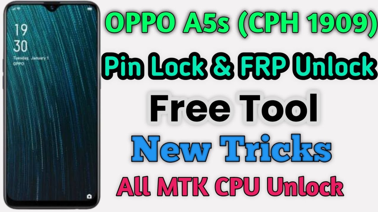Oppo A5s Password & FRP Unlock By Free Tool || All MTK CPU Unlock Free Tool || Technical Basu ...