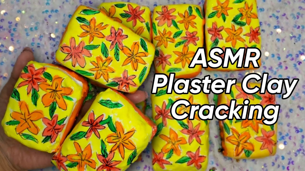 The Best Plaster Clay Cracking ASMR Relaxing Satisfying Sound Painted ...