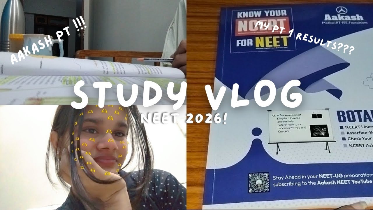 PREPARING FOR MY AAKASH TEST 🤧📚 || RESULTS!!?? || NEET 2026 || 12TH ...