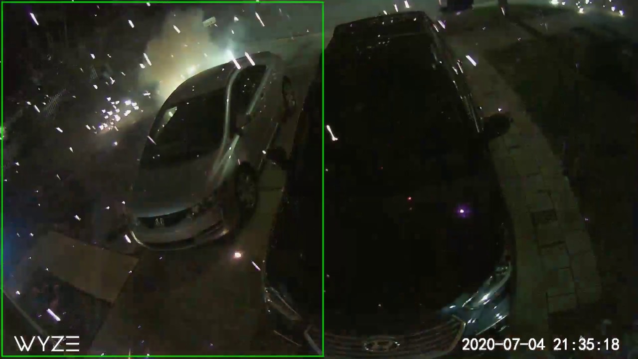 Neighbor's fireworks Hit my house. 1 - YouTube