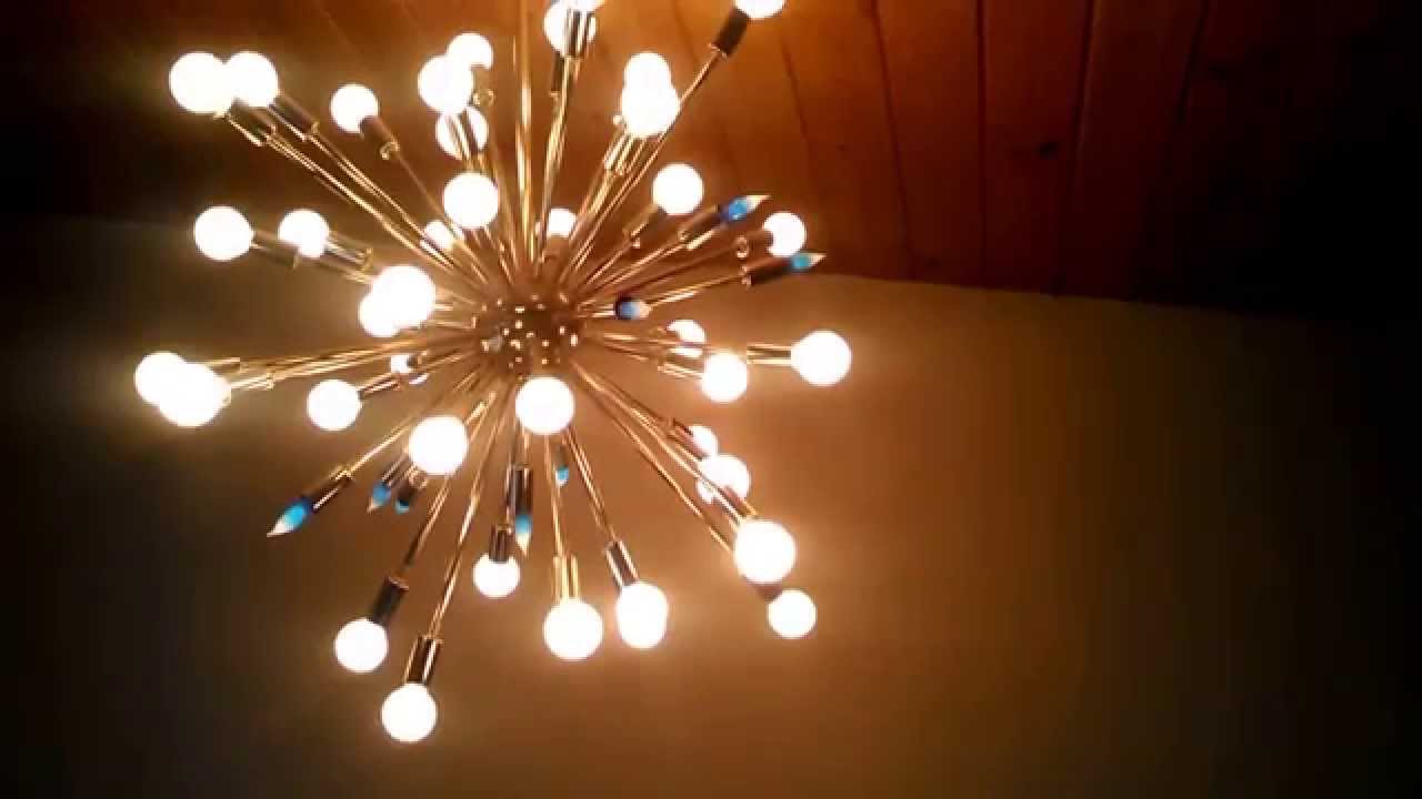 Eames very rare huge sputnik light - YouTube