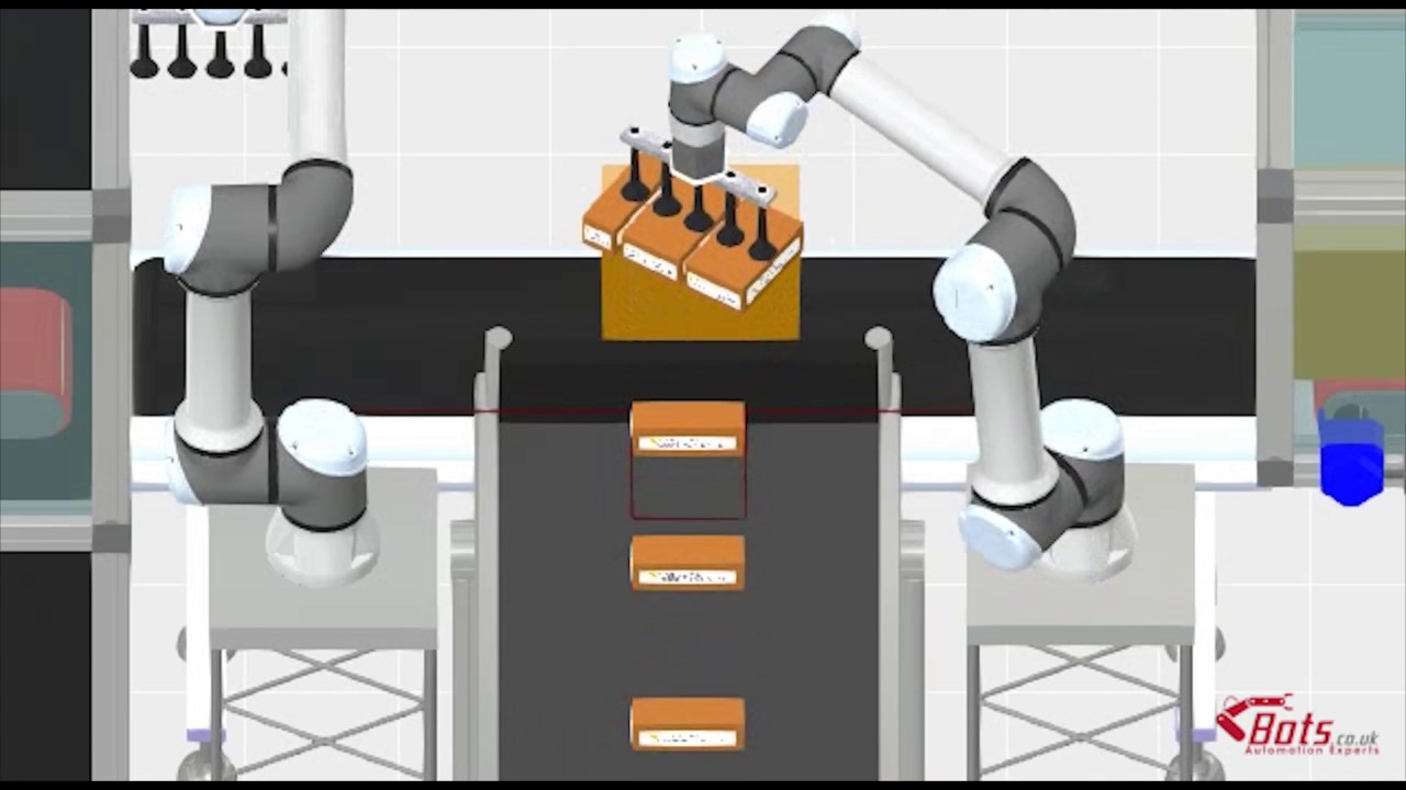 Automation Simulation of Production Line - Bots Automation - YouTube
