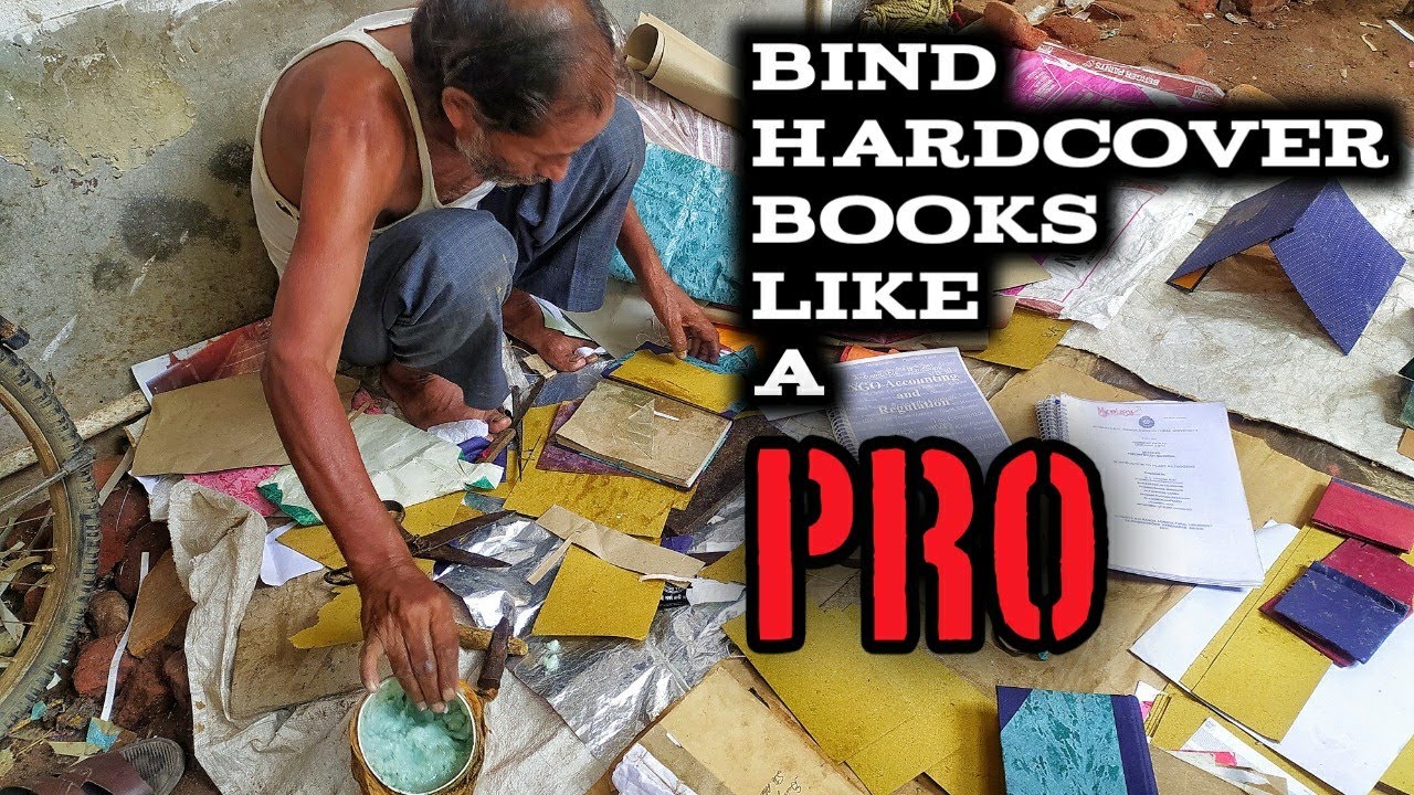 Roadside Man Bind Books Like A Pro ! Hardcover Bookbinding - YouTube