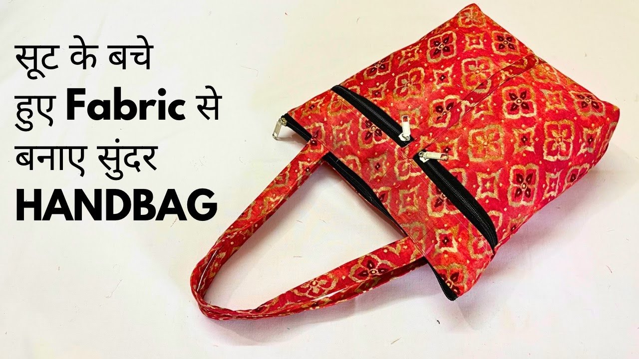 Handbag making at home with cloth / Bag Cutting And Stitching / Bag ...