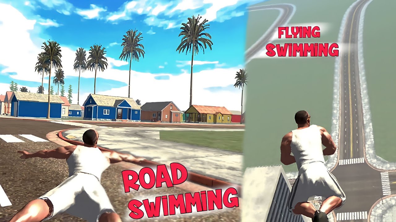 FLYING SWIMMING AND ROAD SWIMMING WITH | INDIAN BIKERS DRIVING 3D - YouTube